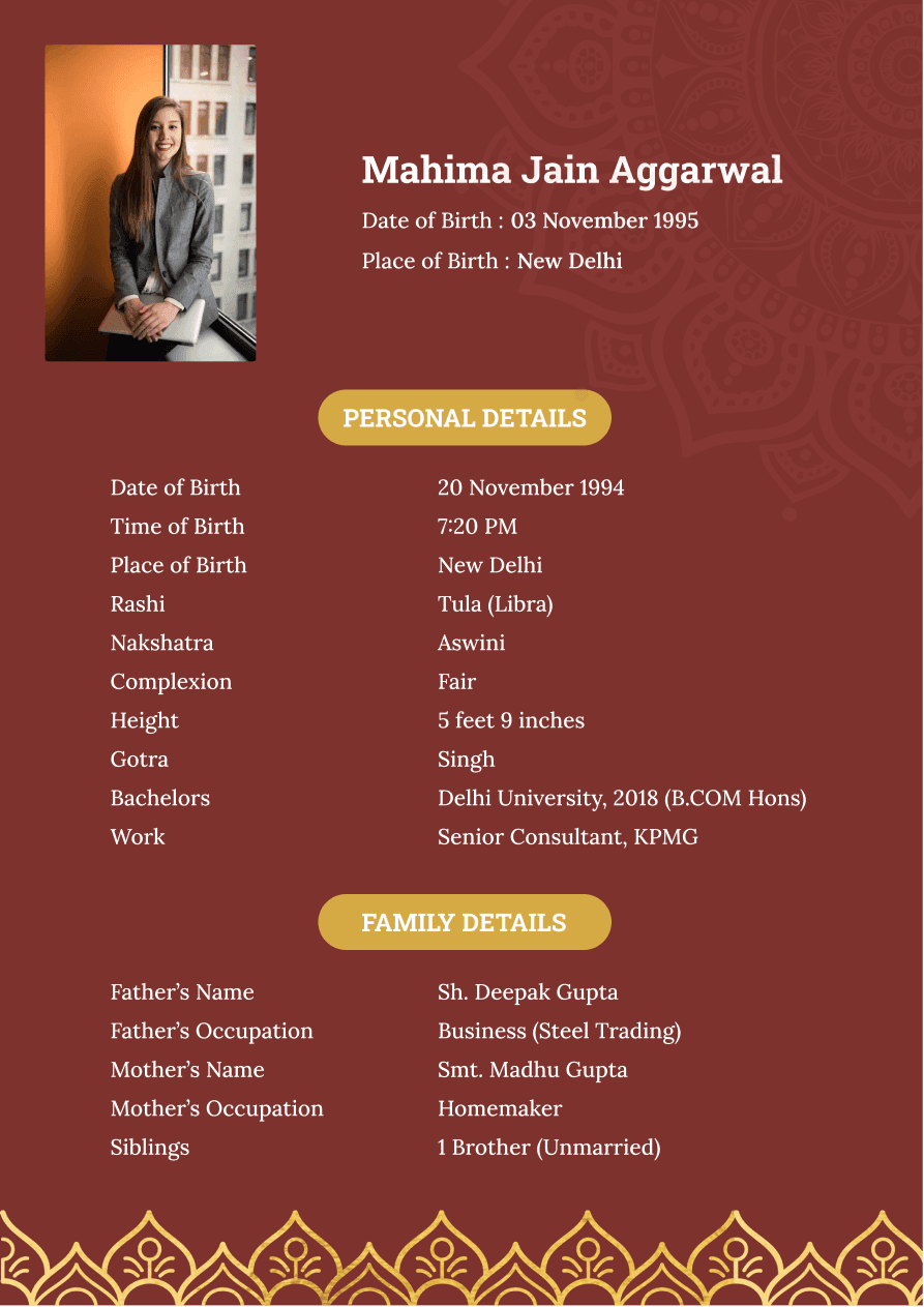 Free Marriage Biodata Maker | Create Biodata Online