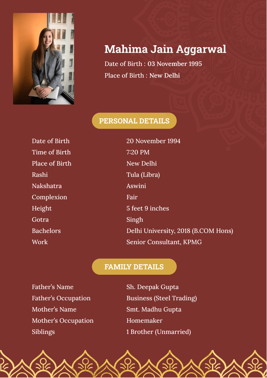 Free Marriage Biodata Maker | Create Biodata Online