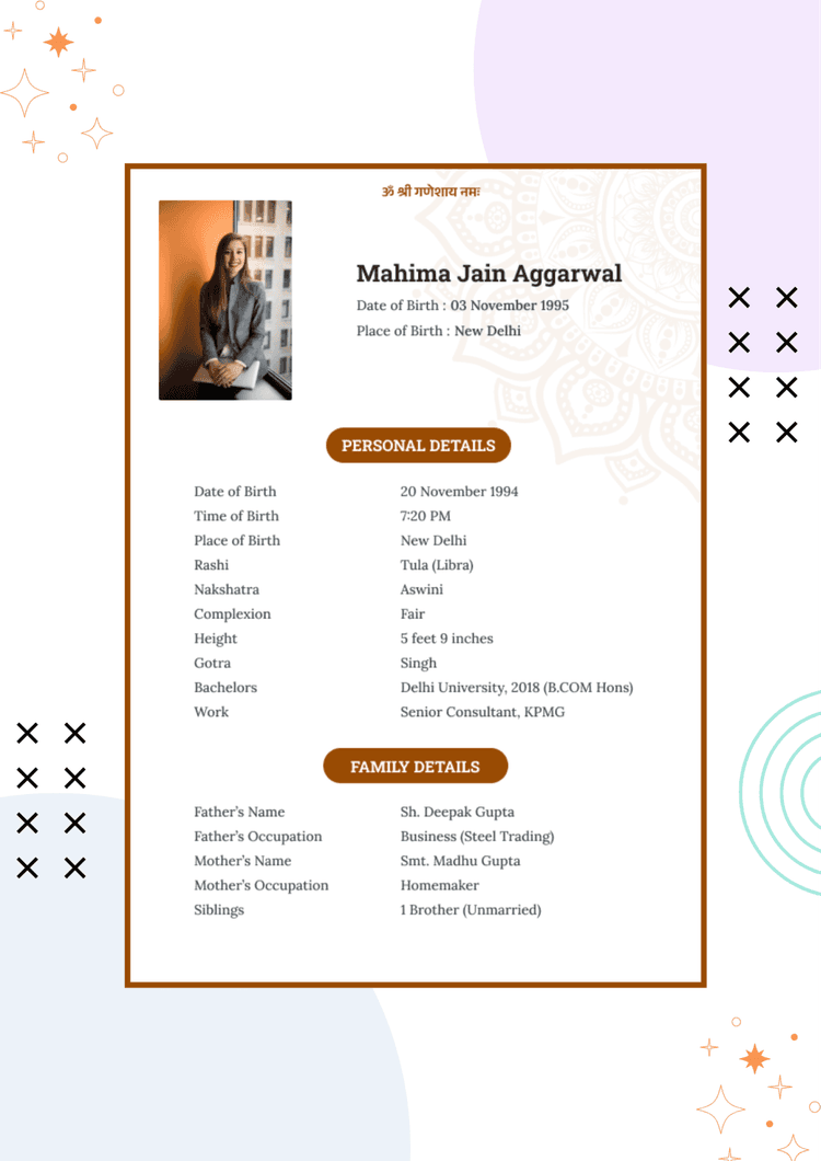 Free Marriage Biodata Maker | Create Biodata Online